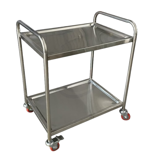 Xe đẩy inox 2 tầng - Inox Nhật Tân